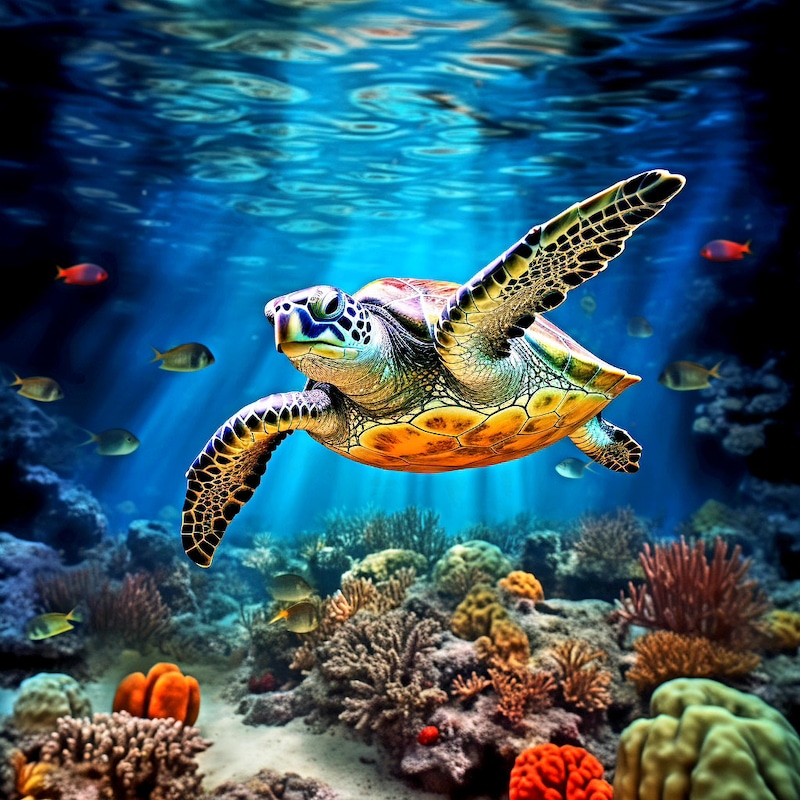 Sea Turtle Mural - Etsy