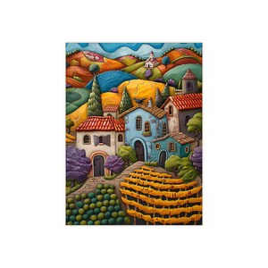 Whimsical Magic Town Ceramic Tiles or Murals. Set of 2. - Etsy