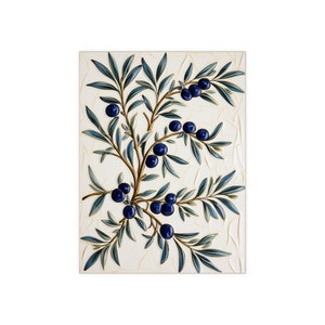 Olive Branch Ceramic Tile - Etsy