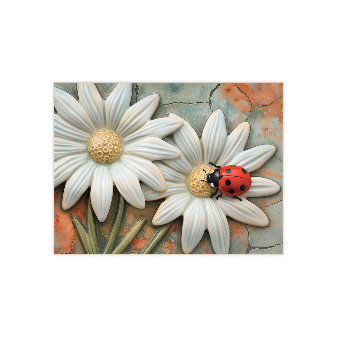 Ladybug on a Daisy Ceramic Tile or Mosaic. - Etsy