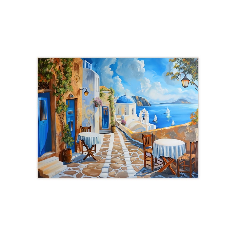 Santorini Ceramic Tile. Greek Islands Tile Mural. - Etsy