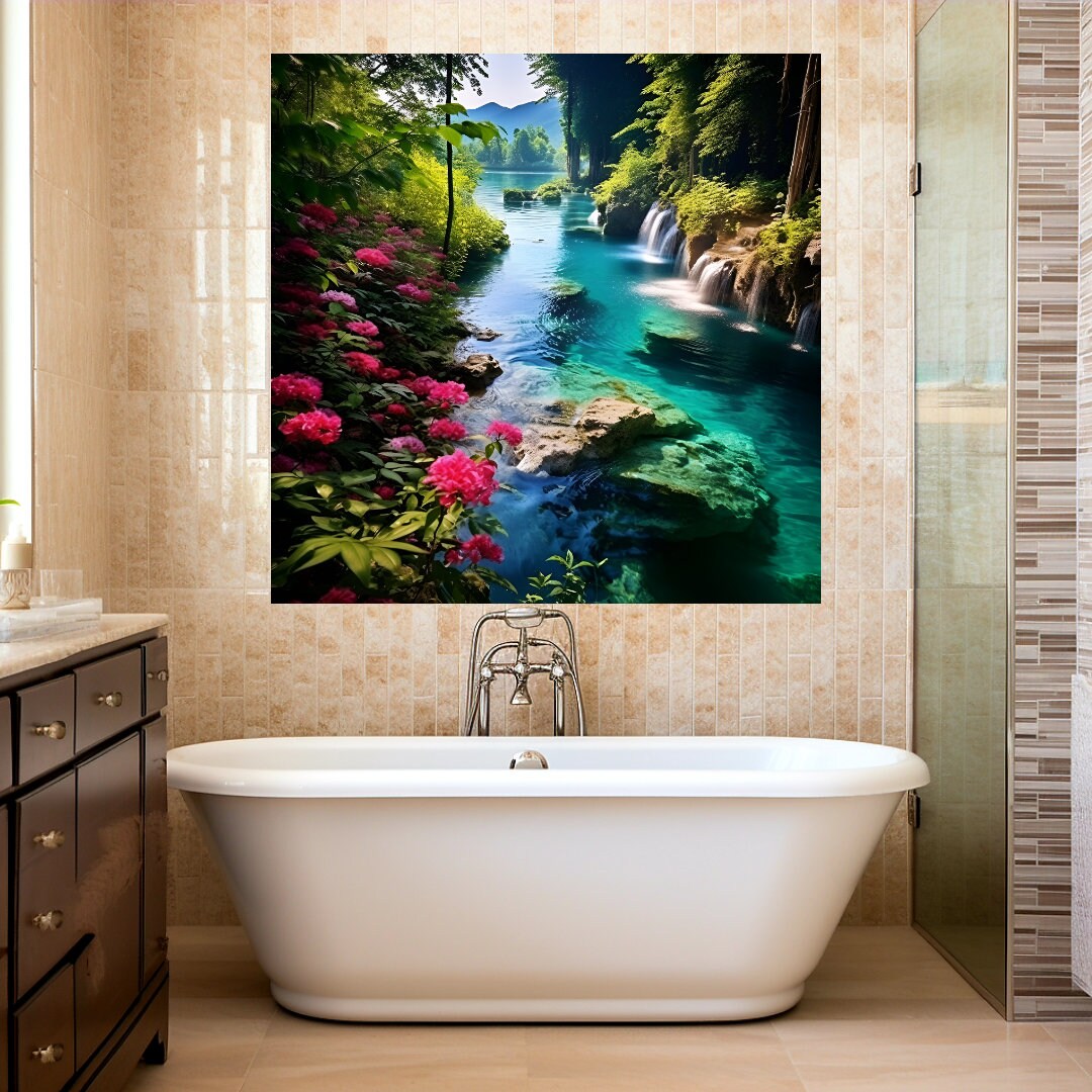 Waterfalls Ceramic Tile Mosaic. - Etsy