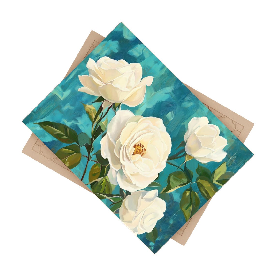 White Roses Ceramic Tiles or Murals. Floral Kitchen Backsplash, Modern ...