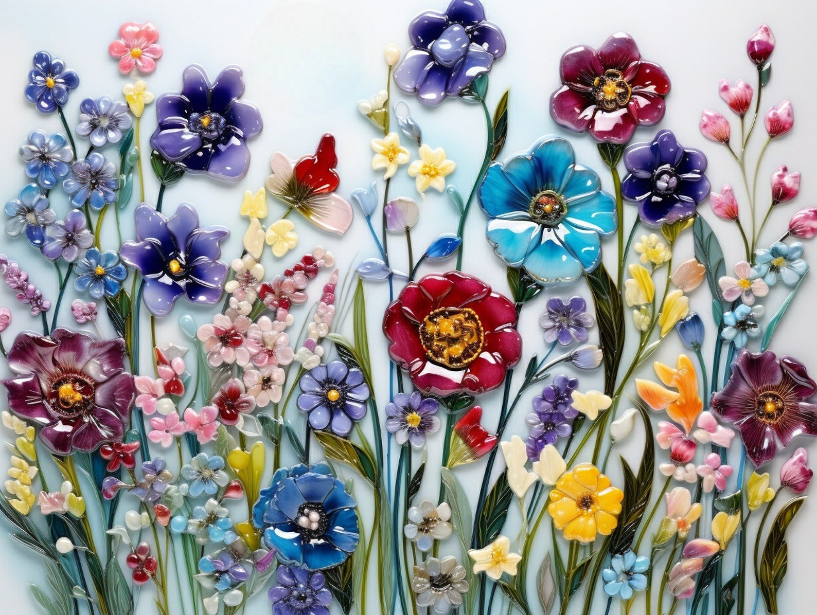 Summer Flowers Ceramic Tiles. - Etsy
