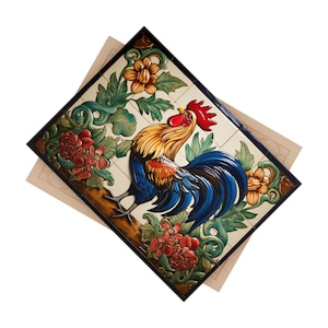Rooster Ceramic Tile Mural, Farmhouse Kitchen Backsplash - Etsy