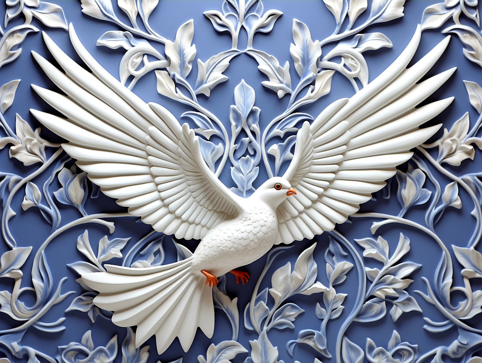 White Dove Ceramic Tile, Bird Accent Tile - Etsy