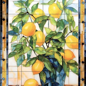 Lemon Tree Ceramic Tile or Mural. - Etsy