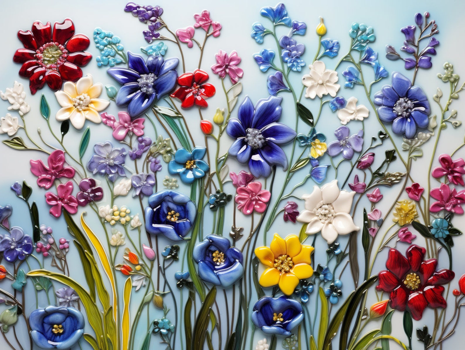 Summer Flowers Ceramic Tiles. - Etsy