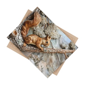 Squirrel in the Tree Ceramic Decorative Tile. - Etsy