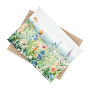 Meadow Landscape Ceramic Backsplash. Wildflowers in the Meadow Wall ...