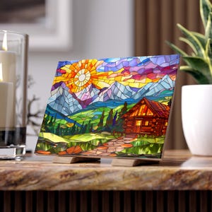 Ceramic Log Cabin Tile - Etsy