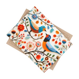 Scandinavian Birds Ceramic Tiles - Set of 2 -decorative Wall Tile, Bird ...