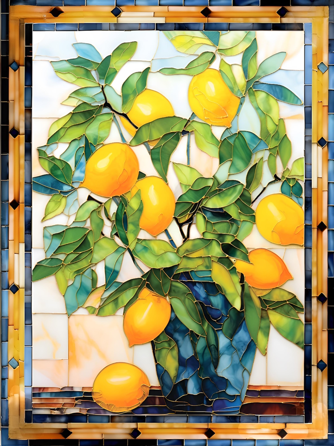 Lemon Tree Ceramic Tile or Mural. - Etsy