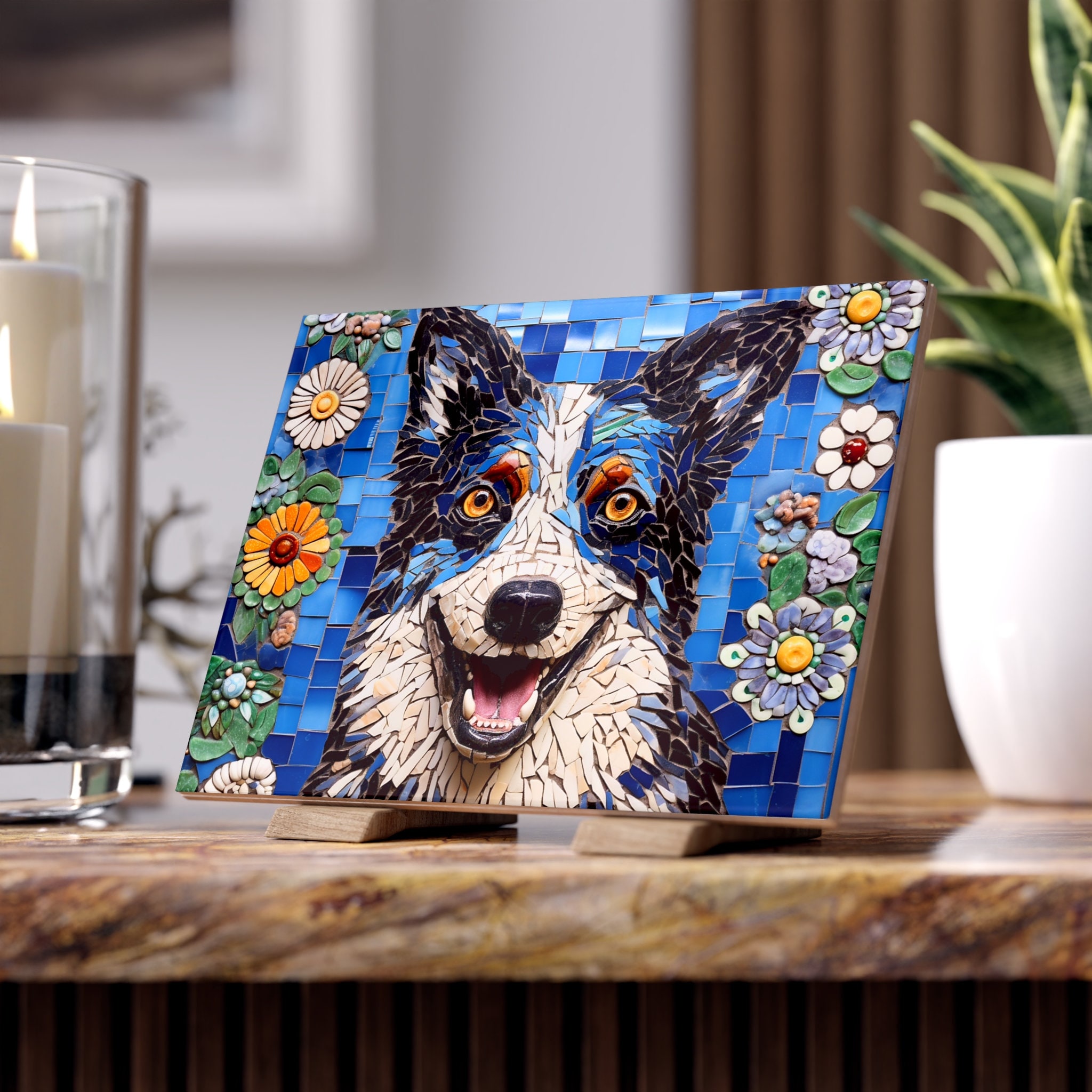 Dog Ceramic Tile or Mural , Dog Decorative Tile or Mural, Loyal Friend ...