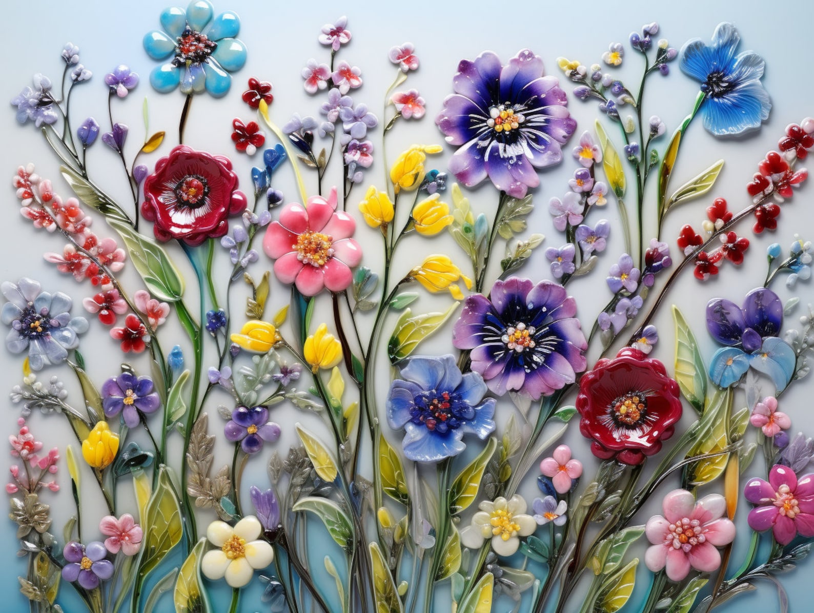 Summer Flowers Ceramic Tiles. - Etsy
