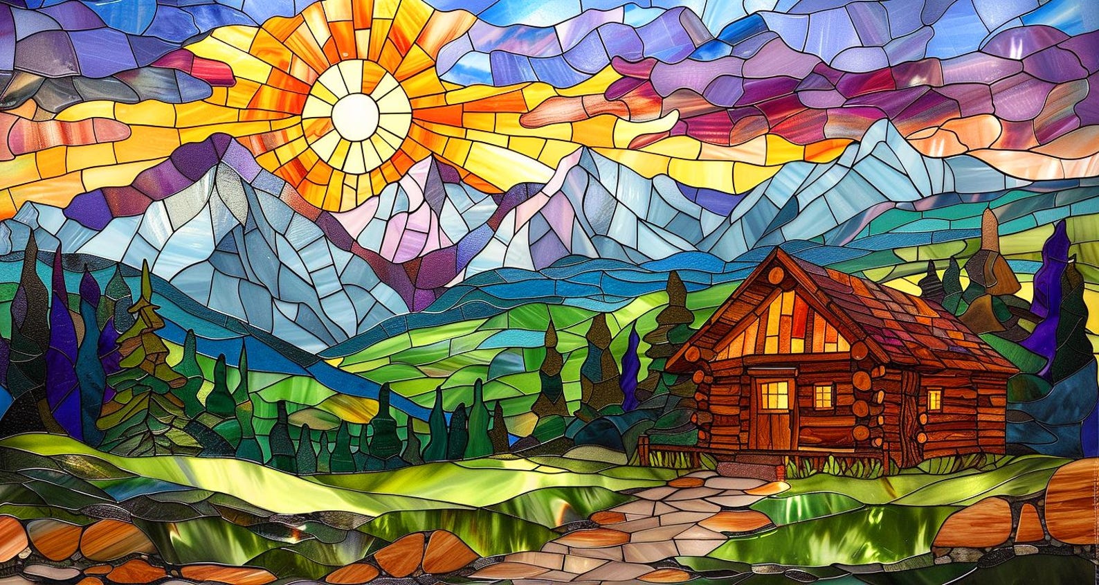 Ceramic Log Cabin Tile - Etsy