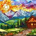 Ceramic Log Cabin Tile - Etsy