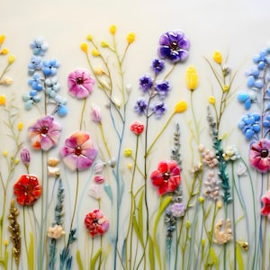 Wildflowers Wall Tiles, Ceramic Decorative Tiles, Floral Kitchen ...