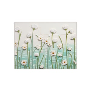 Daisies Tile Backsplash, Ceramic Daisy Tiles - Etsy