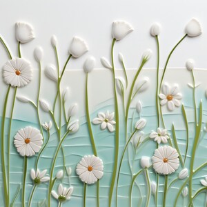 Daisies Tile Backsplash, Ceramic Daisy Tiles - Etsy