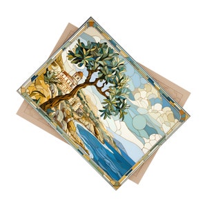 Sicily Coastline Ceramic Tile Backsplash. Italian Landscape Backsplash ...