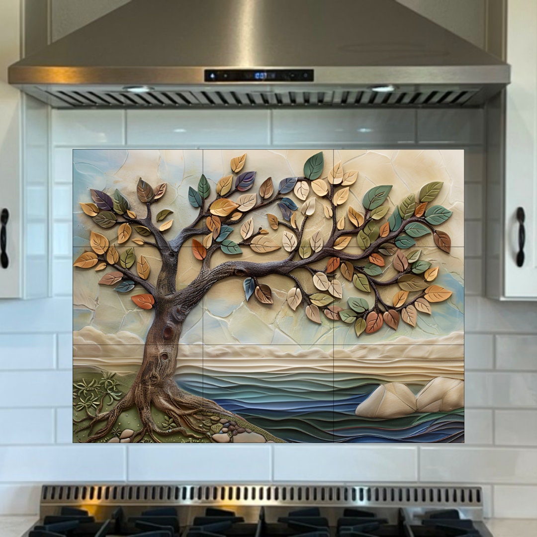 Tree by the Coast Ceramic Tile or Mural. - Etsy