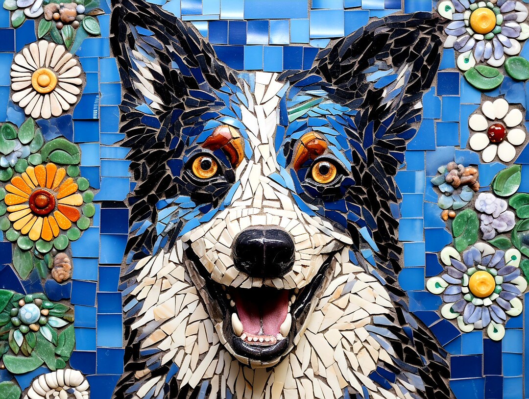 Dog Ceramic Tile or Mural , Dog Decorative Tile or Mural, Loyal Friend ...