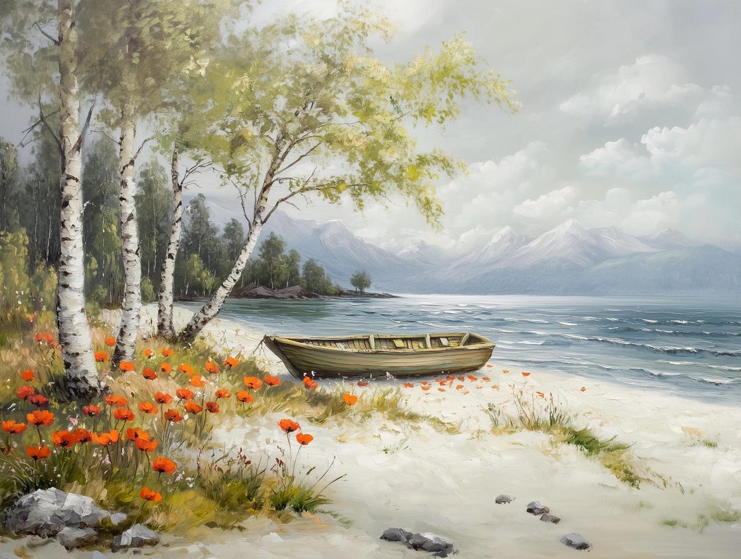 Serene Landscape Wallpaper Mural. Landscape Removable Mural. - Etsy