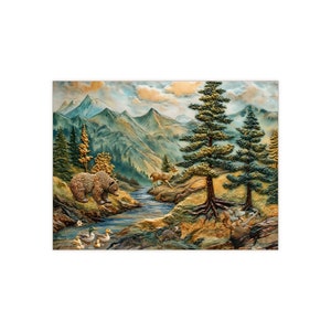 Wildlife Ceramic Tile or Mural. Deer, Bear, Ducks, Mink, Squirrel Tile ...