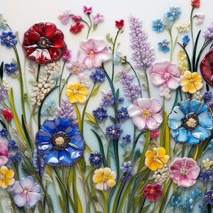 Summer Flowers Ceramic Tiles. - Etsy