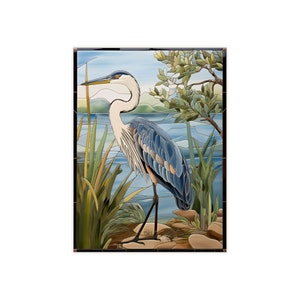 Blue Heron Tiles - Set of 2. - Etsy