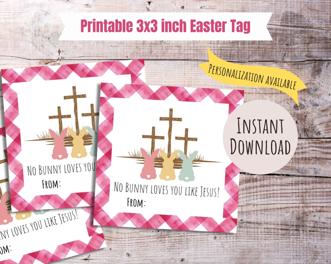 Easter Gift Tag Printable Easter Tag Christian Easter Gift Tag for ...