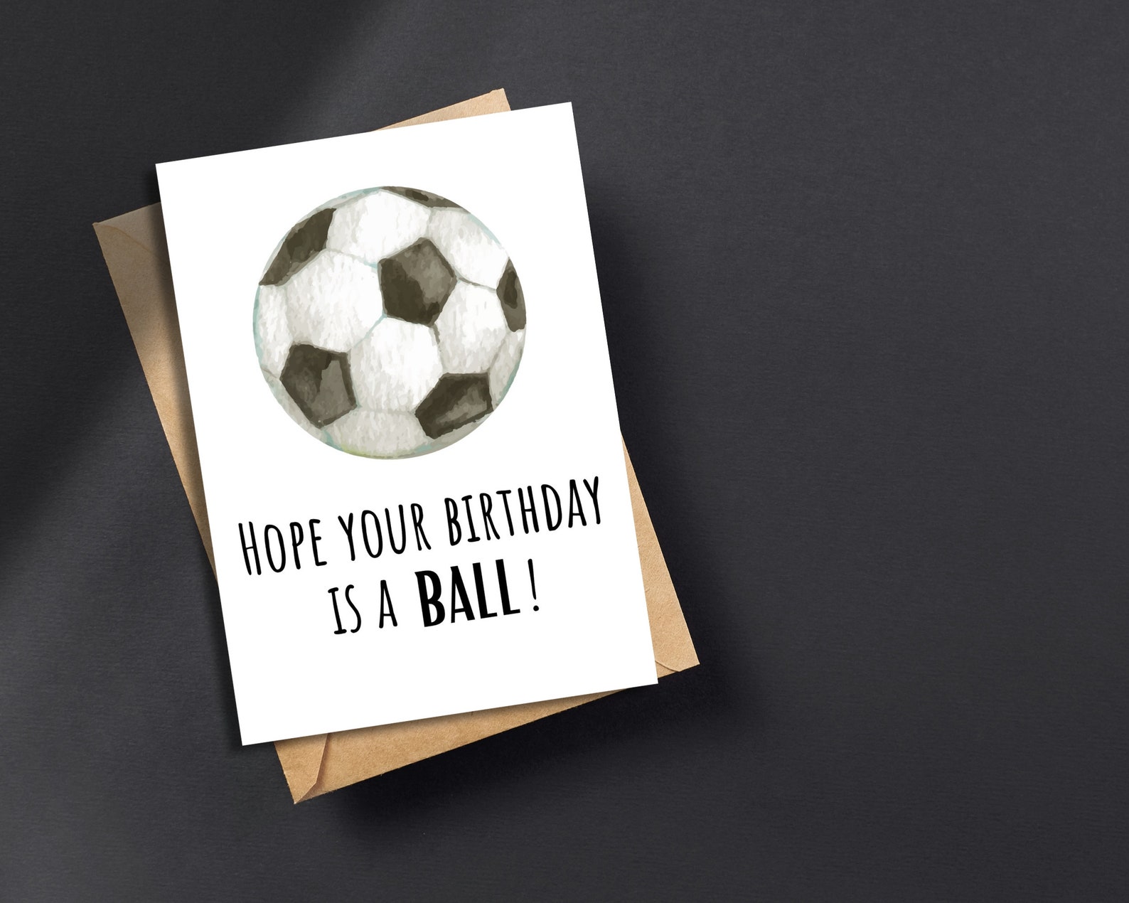 Soccer Birthday Card Printable Sports Bday Card Soccer Lover Gift ...