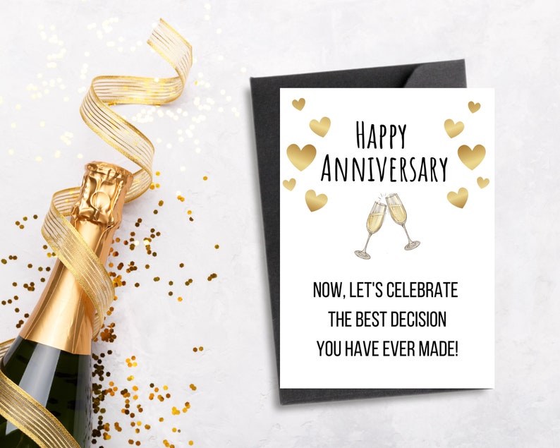 Printable Anniversary Card Funny Anniversary Card for Him Anniversary ...