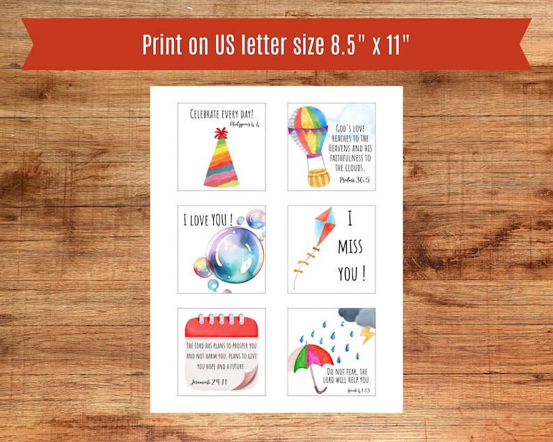 Bible Verse Lunchbox Notes for Kids Lunch Box Christian Cards for ...