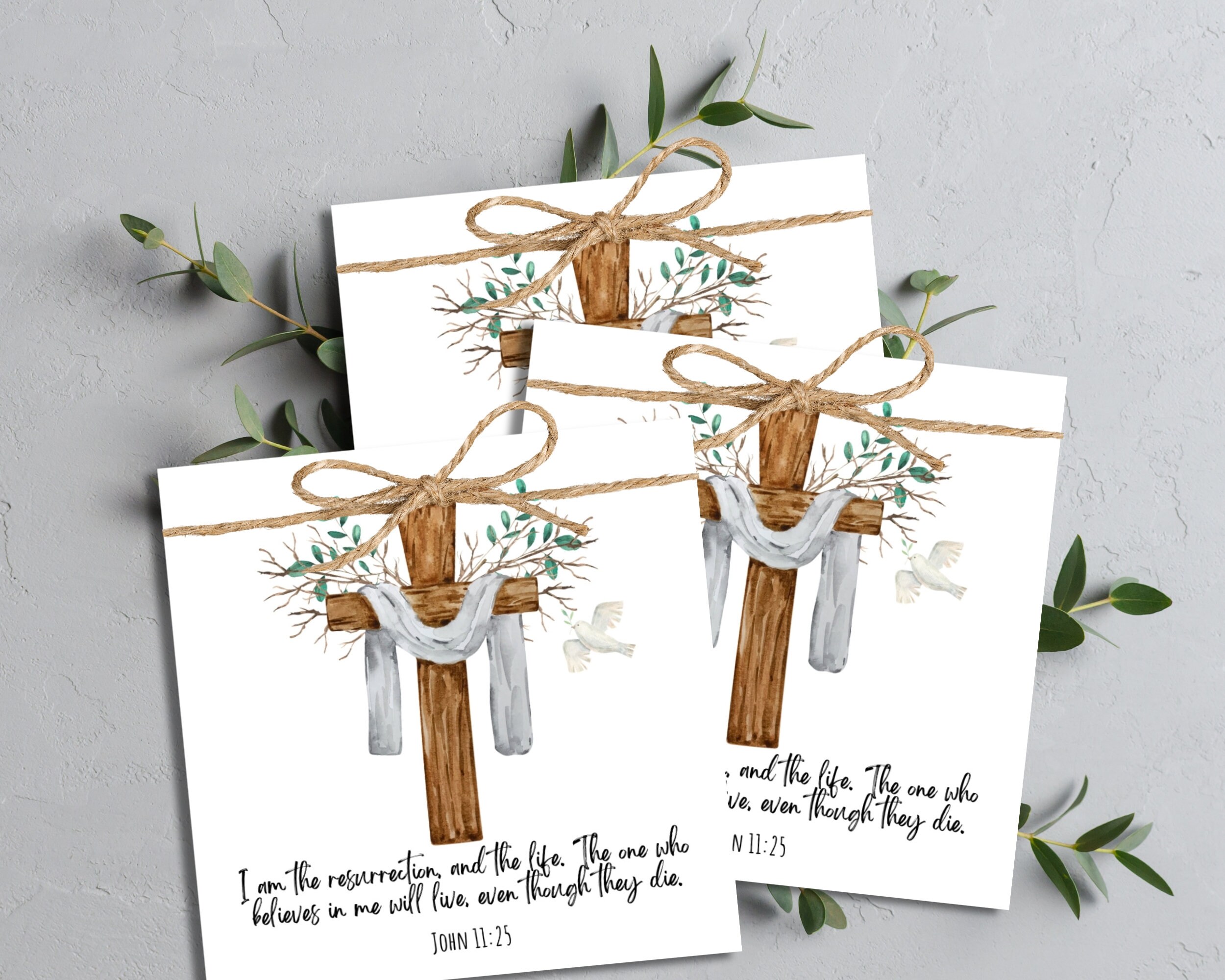 Easter Gift Tag Printable Resurrection Easter Tag Religious Easter Gift ...