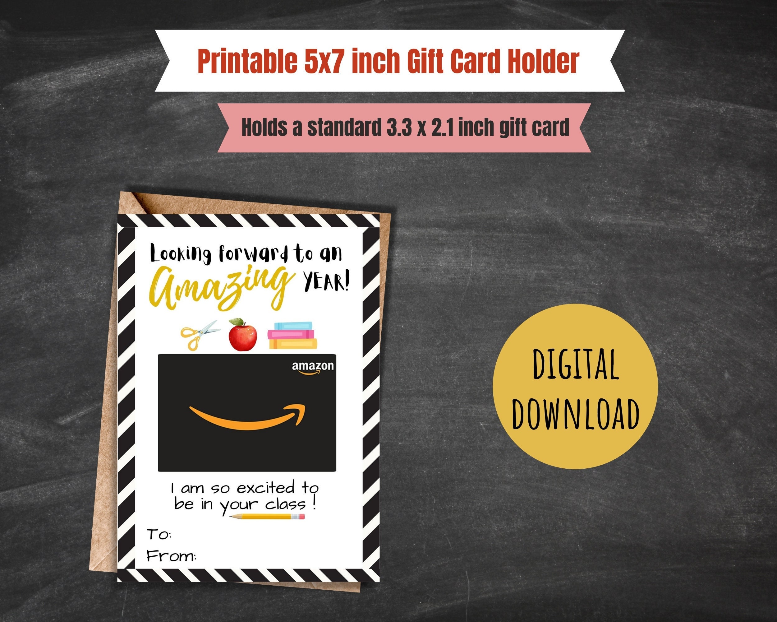 First Day of School Gift Card Holder Teacher Appreciation Gift for Back ...