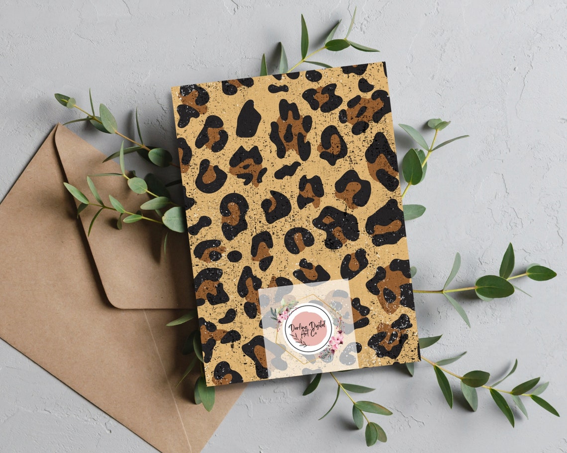 Printable Birthday Card Happy Birthday Greeting Card Leopard Print ...