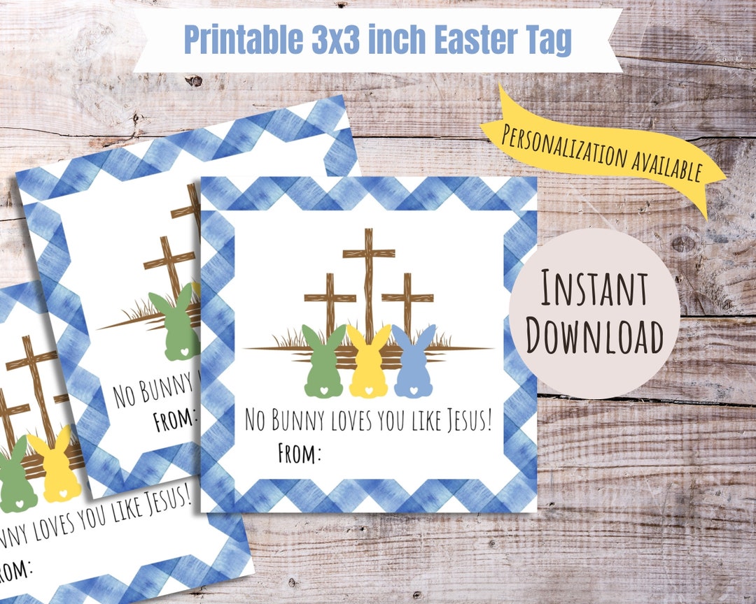 Easter Gift Tag Printable Easter Tag Christian Easter Gift Tag for ...
