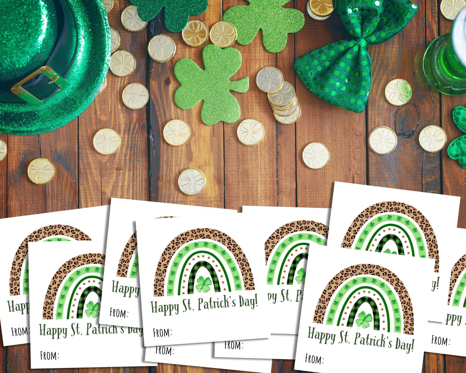 St Patricks Day Gift Tag Printable St Patty's Favor Tag Saint Patrick's ...