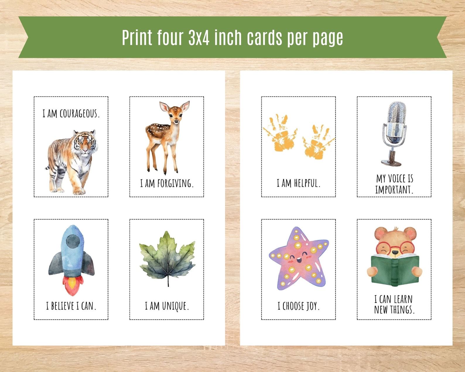 Affirmation Cards for Kids Printable Motivational Cards Kids Positivity ...