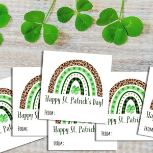 St Patricks Day Gift Tag Printable St Patty's Favor Tag Saint Patrick's ...