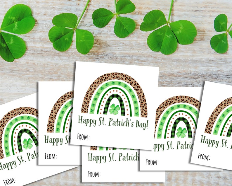 St Patricks Day Gift Tag Printable St Patty's Favor Tag Saint Patrick's ...
