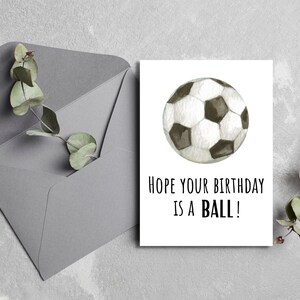 Soccer Birthday Card Printable Sports Bday Card Soccer Lover Gift ...