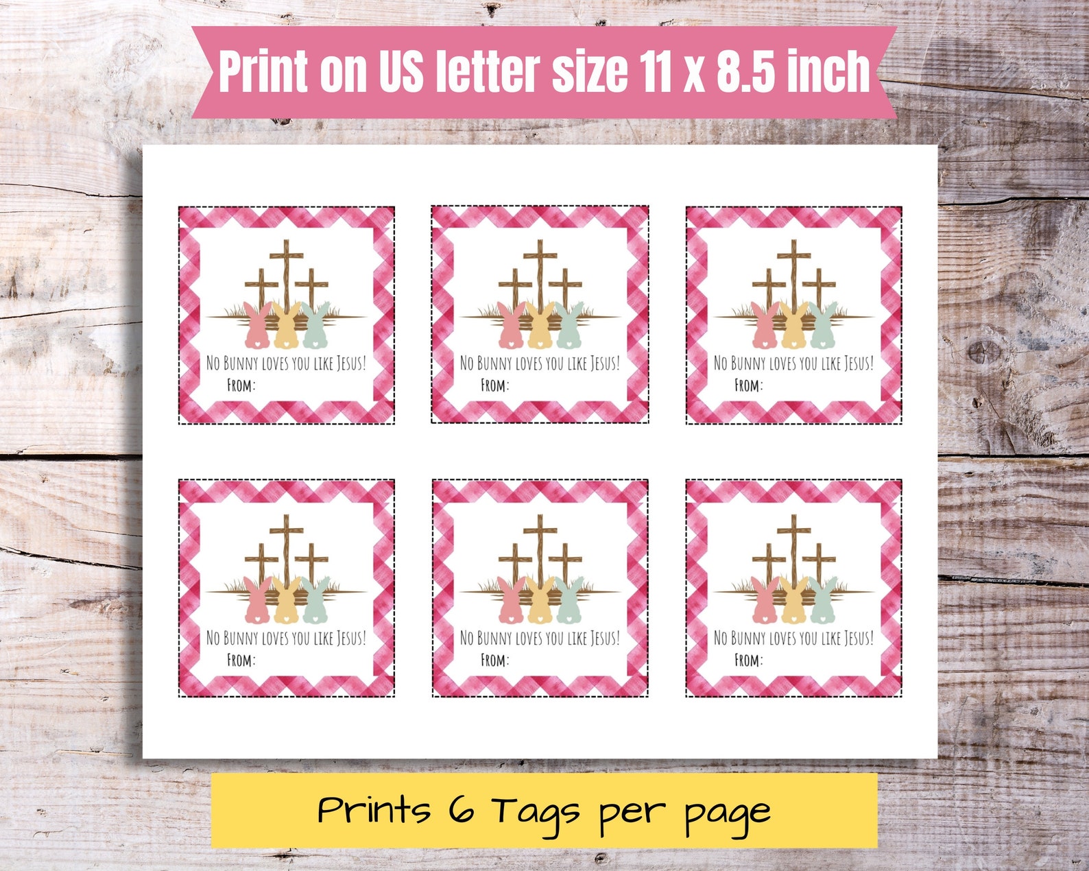 Easter Gift Tag Printable Easter Tag Christian Easter Gift Tag for ...