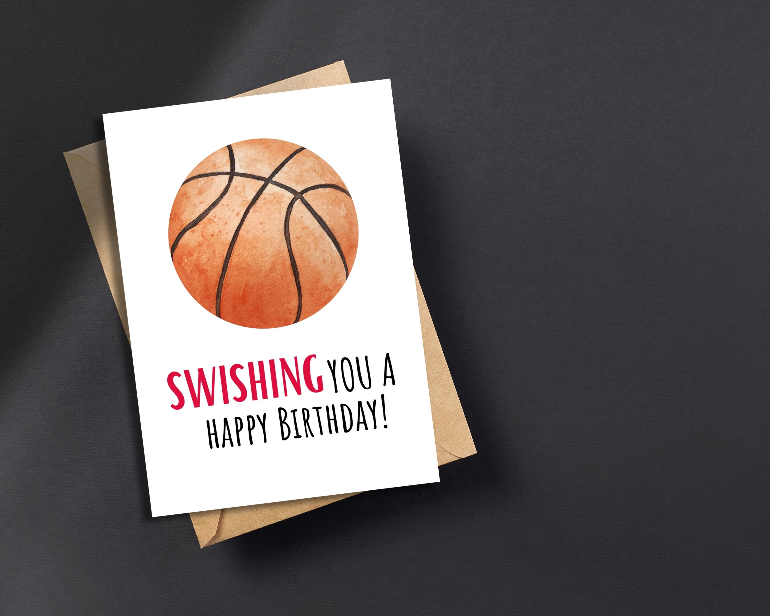 Basketball Birthday Card Printable Sports Bday Card Basketball Lover ...