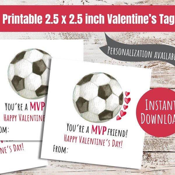 Soccer Valentine - Etsy