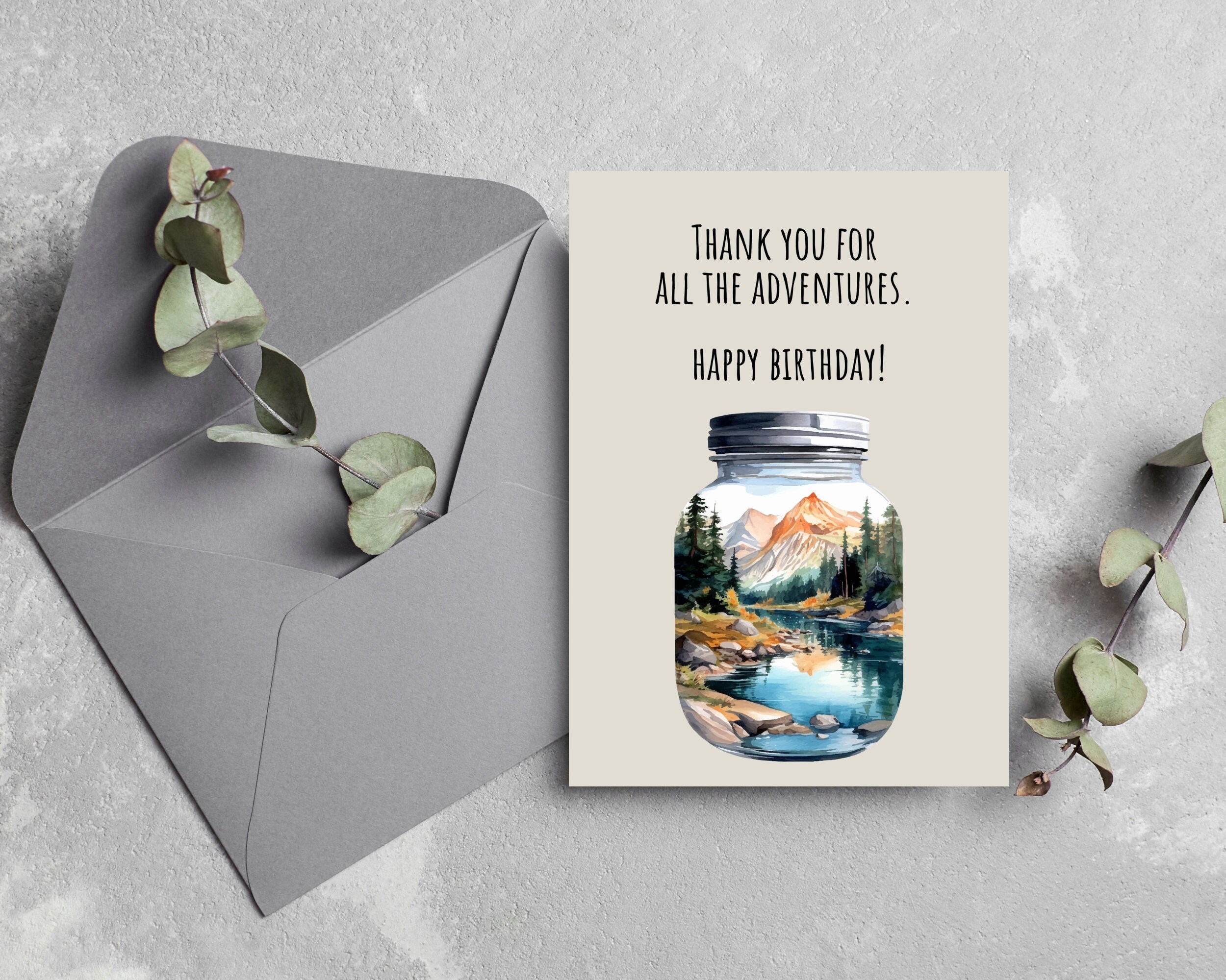 Printable Adventure Seeker Birthday Card Outdoors Lover Bday Card ...