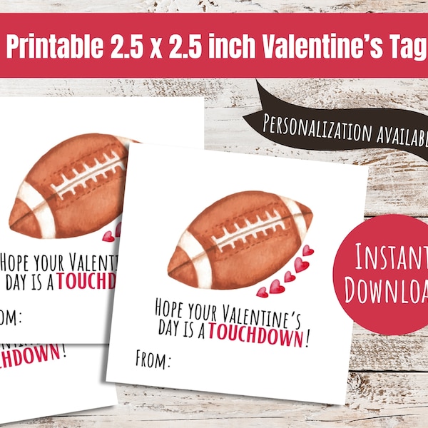 Football Valentine - Etsy