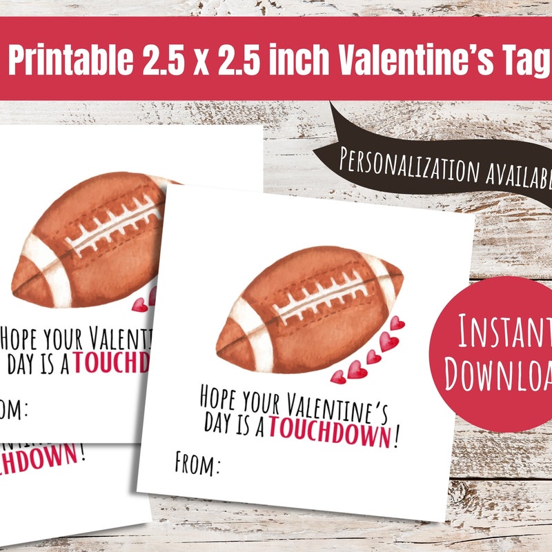 Football Valentine Favors - Etsy